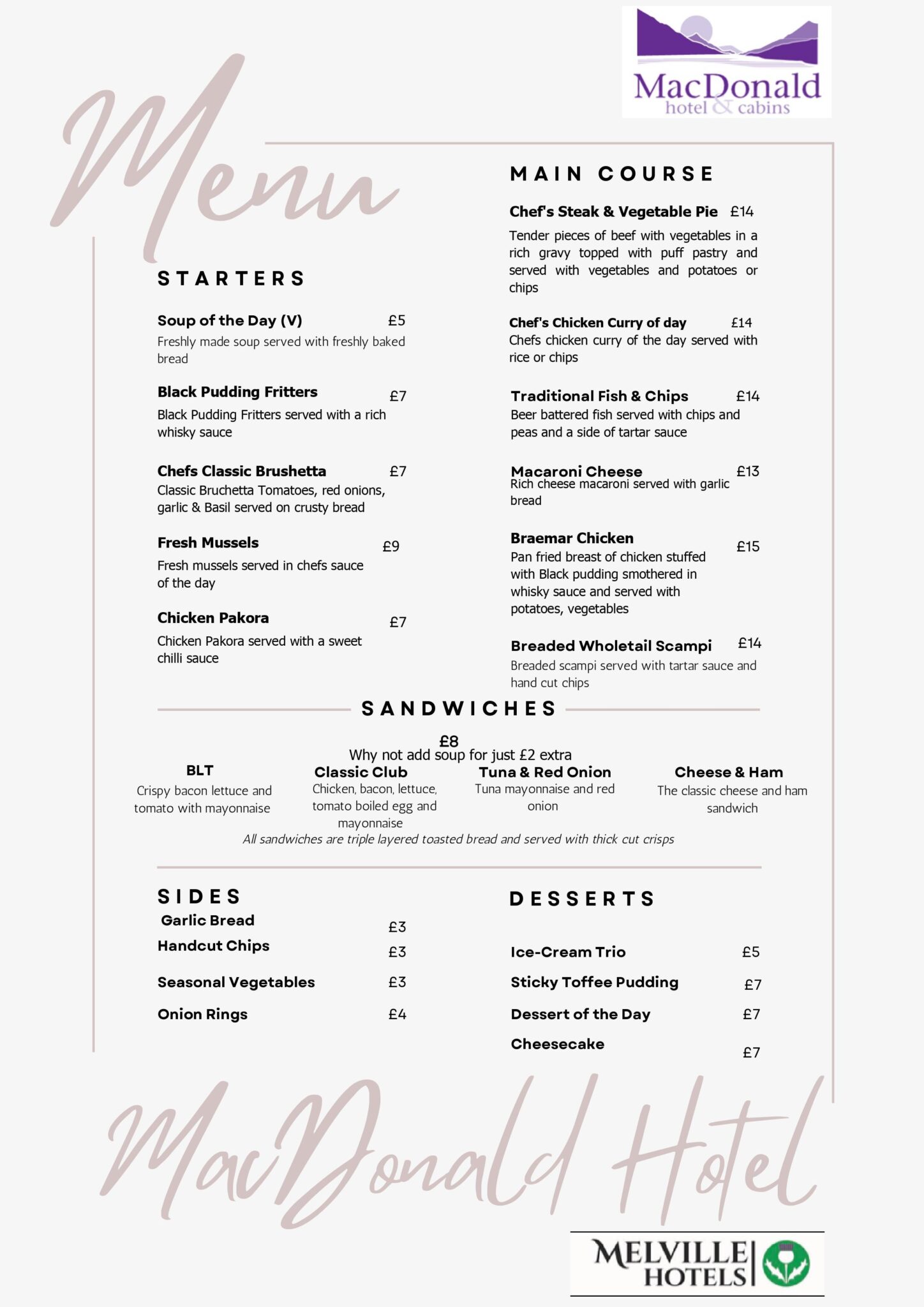 Menu – MacDonald Hotel & Cabins